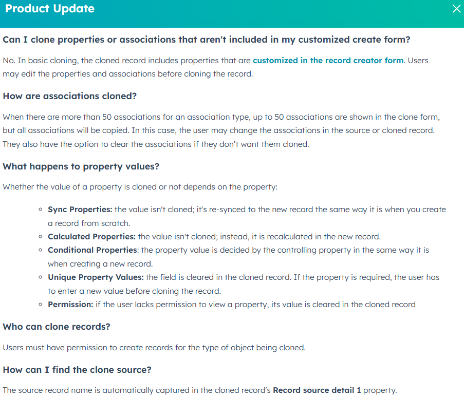 How to duplicate (clone) records with HubSpot